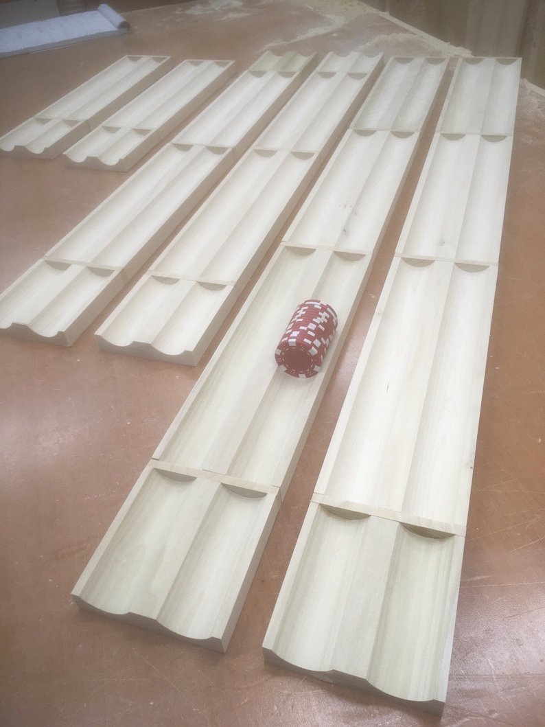 Poplar Poker/craps Chip Rail - Sold by Foot With End Caps Straight - Etsy
