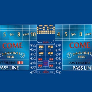 Custom Craps Table Layout 8ft/ 10ft/ 12ft - Etsy