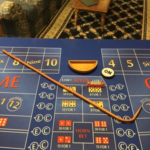 Craps Table Accessories/ Ratton/ Dice Boat/ on off Puck/ Sharp Edge ...
