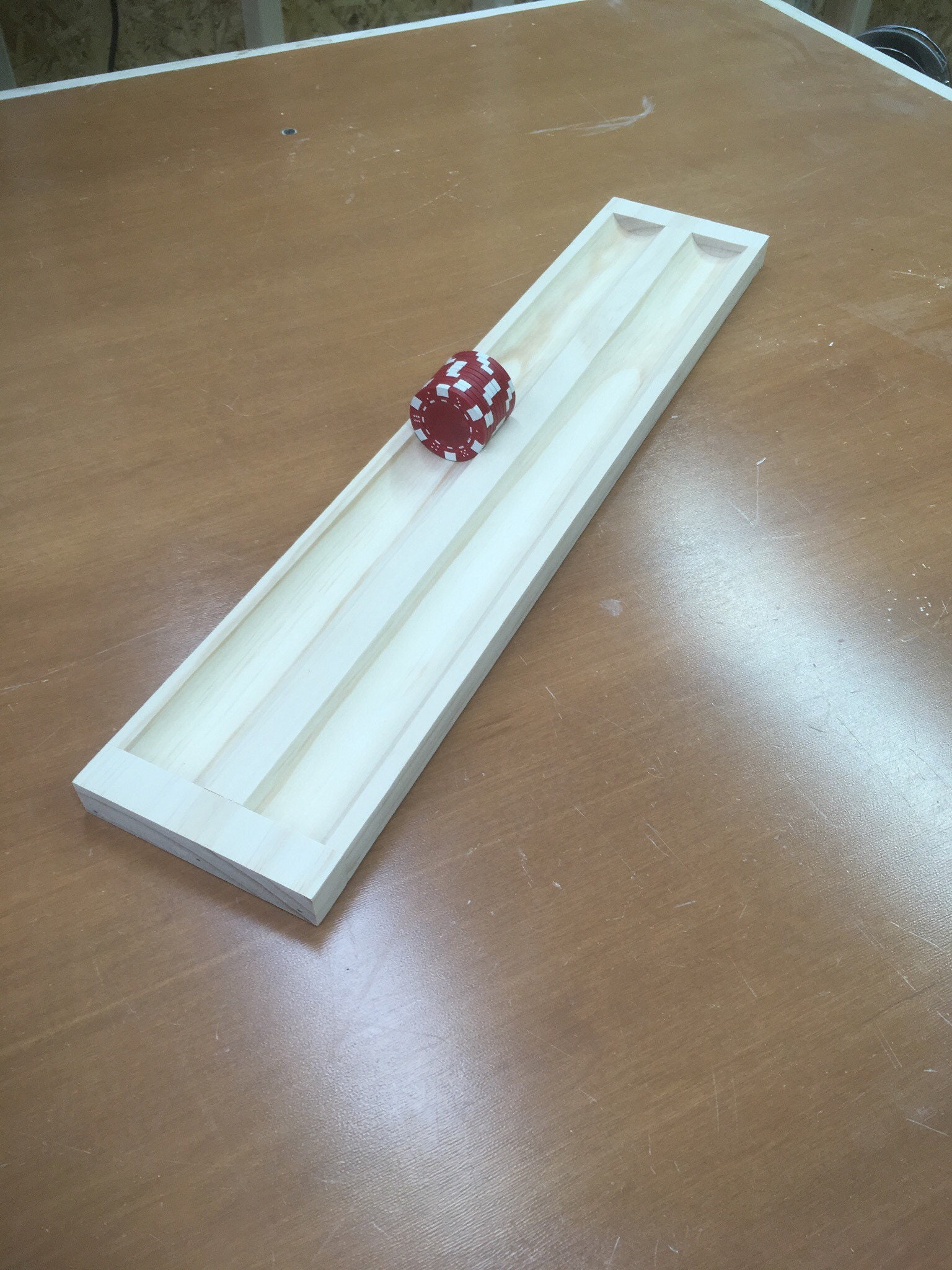 Poplar Poker/craps Chip Rail - Sold by Foot With End Caps Straight - Etsy