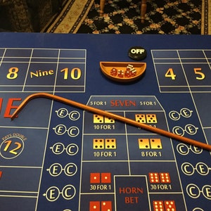 Craps Table Accessories/ Ratton/ Dice Boat/ on off Puck/ Sharp Edge ...