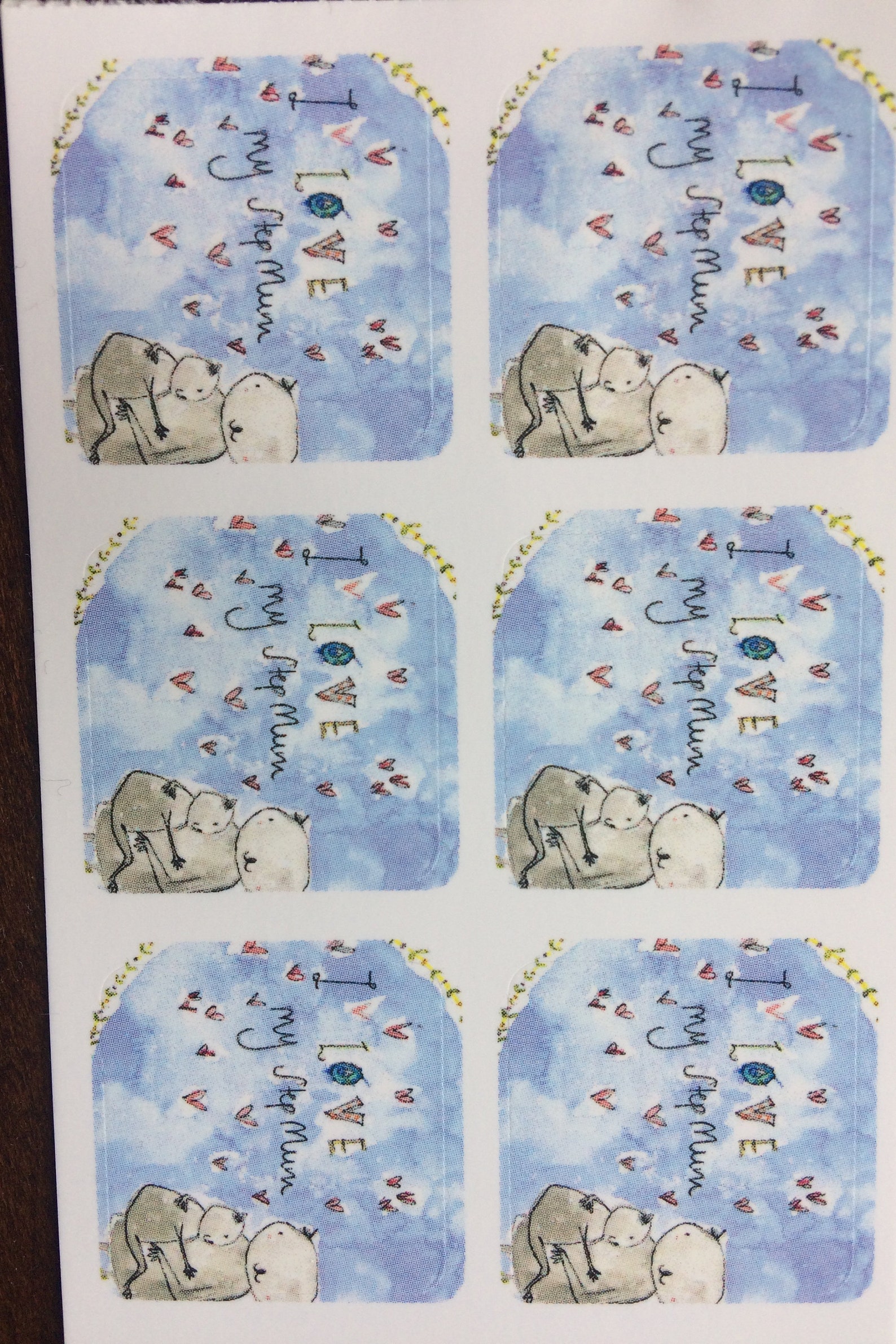 6 Mini i Love My Step Mum Stickers - Etsy