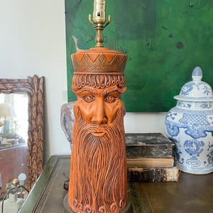 Vintage 1960s Bearded Face Lamp - Etsy