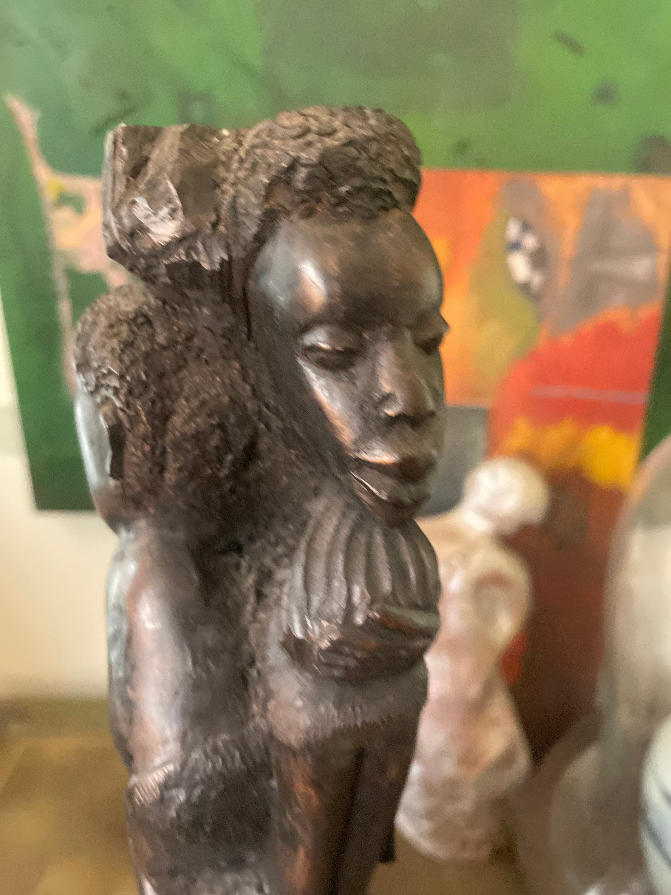 Carved African Fertility Statue