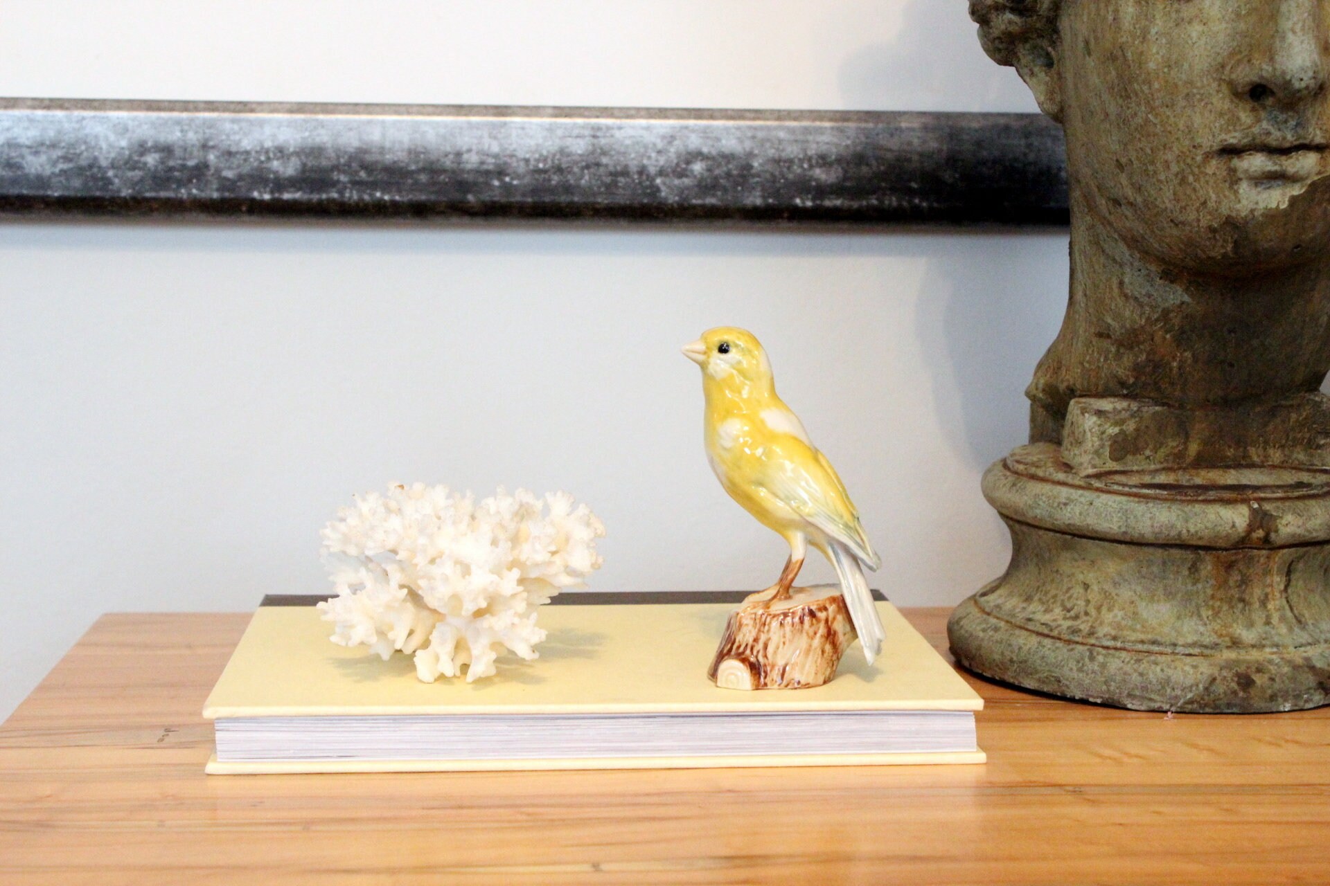 Vintage Goebel Porcelain Yellow Canary Bird 1960s Aviary Figurine ...