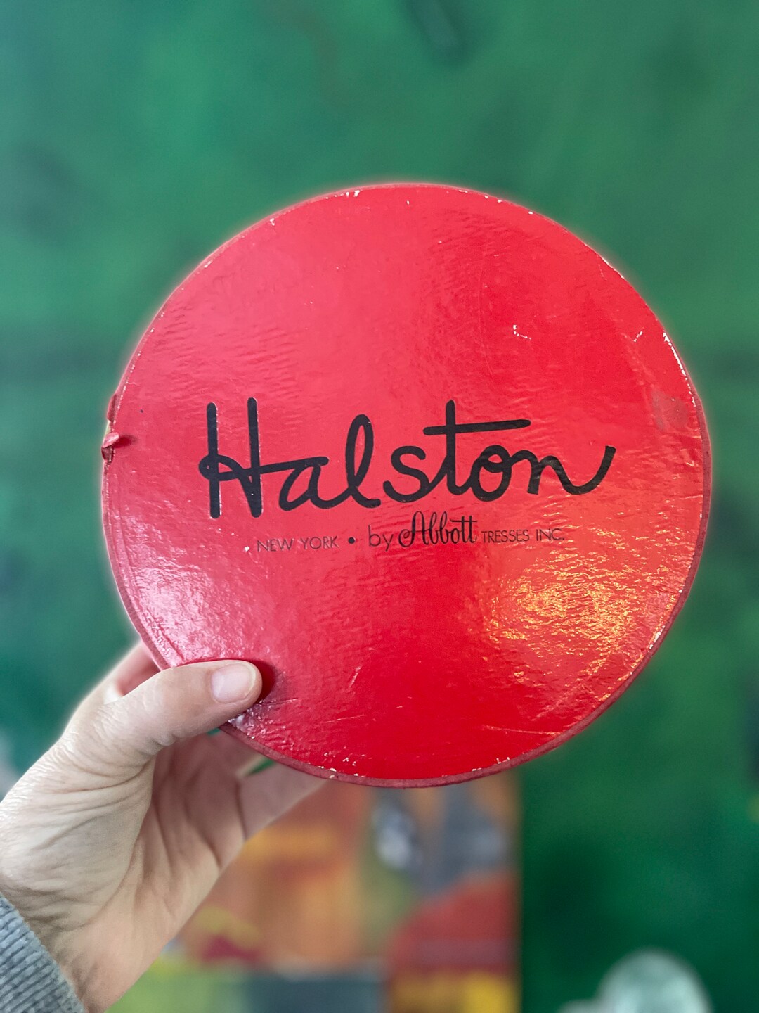 Vintage Red Cardboard Halston Hat Box - Etsy