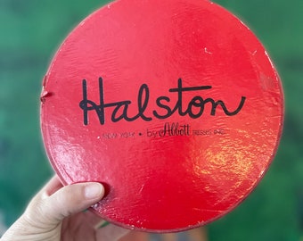 MCM Lipstick Red HALSTON Hat Box by Abbott Tresses, New York Vintage ...