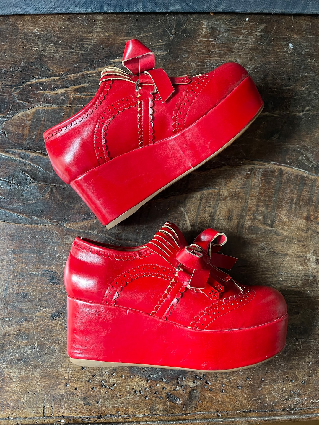 Red Platform Shoes by Japanese Designer Liz Lisa - Etsy