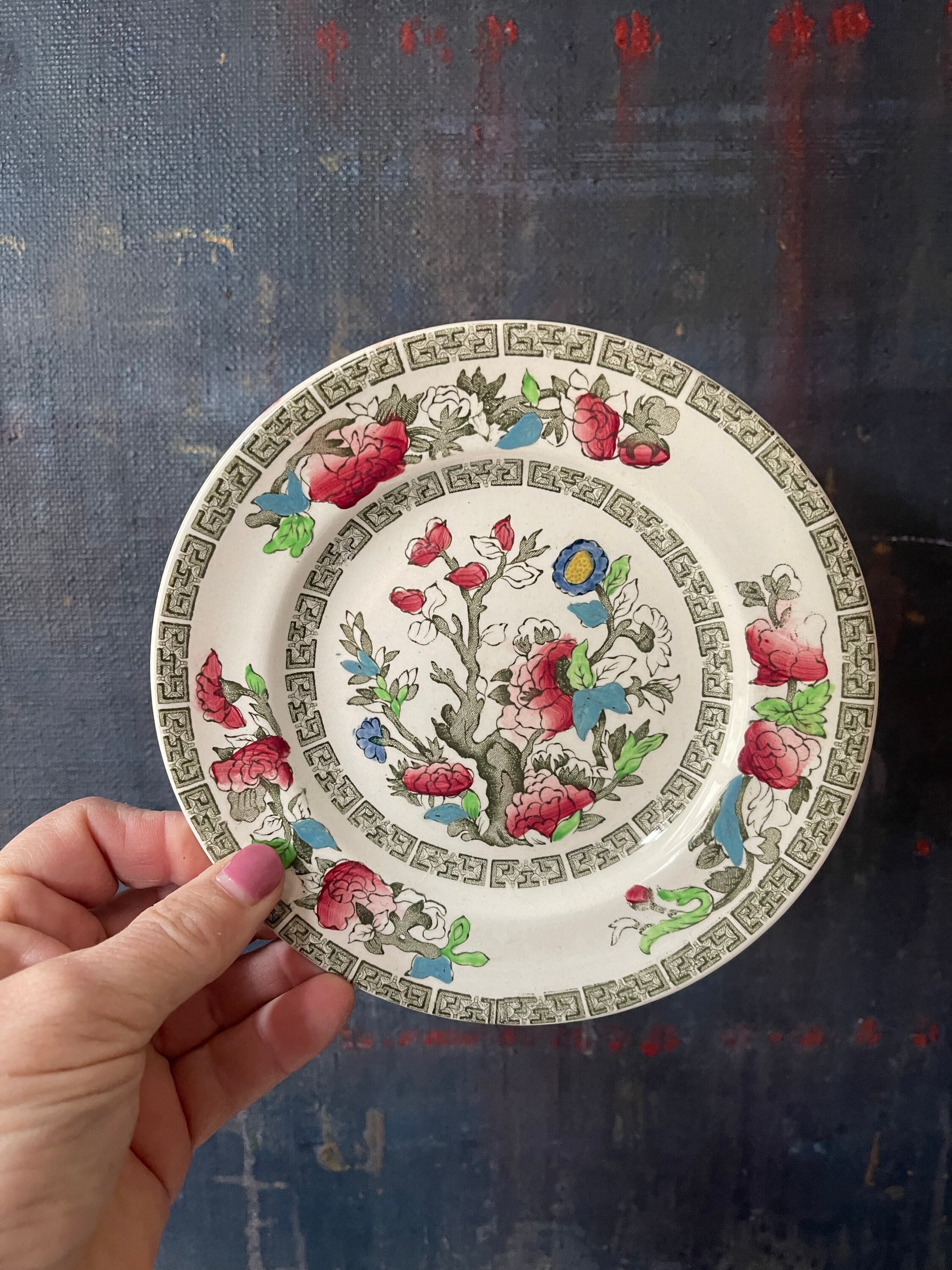 Seven Piece Collection of Indian Tree Plates and Bowls from Johnson ...