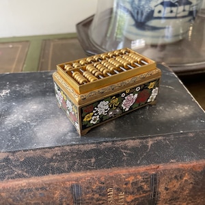 Vintage Cloisonné Abacus Trinket Box - Etsy
