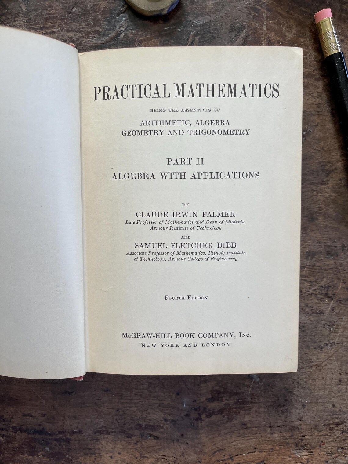 1941 Practical Mathematics Part II Algebra With Applications Vintage ...