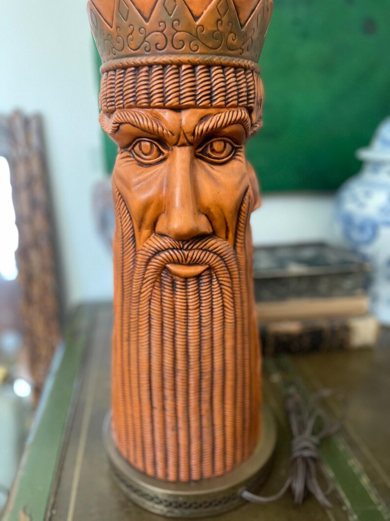 Vintage 1960s Bearded Face Lamp - Etsy