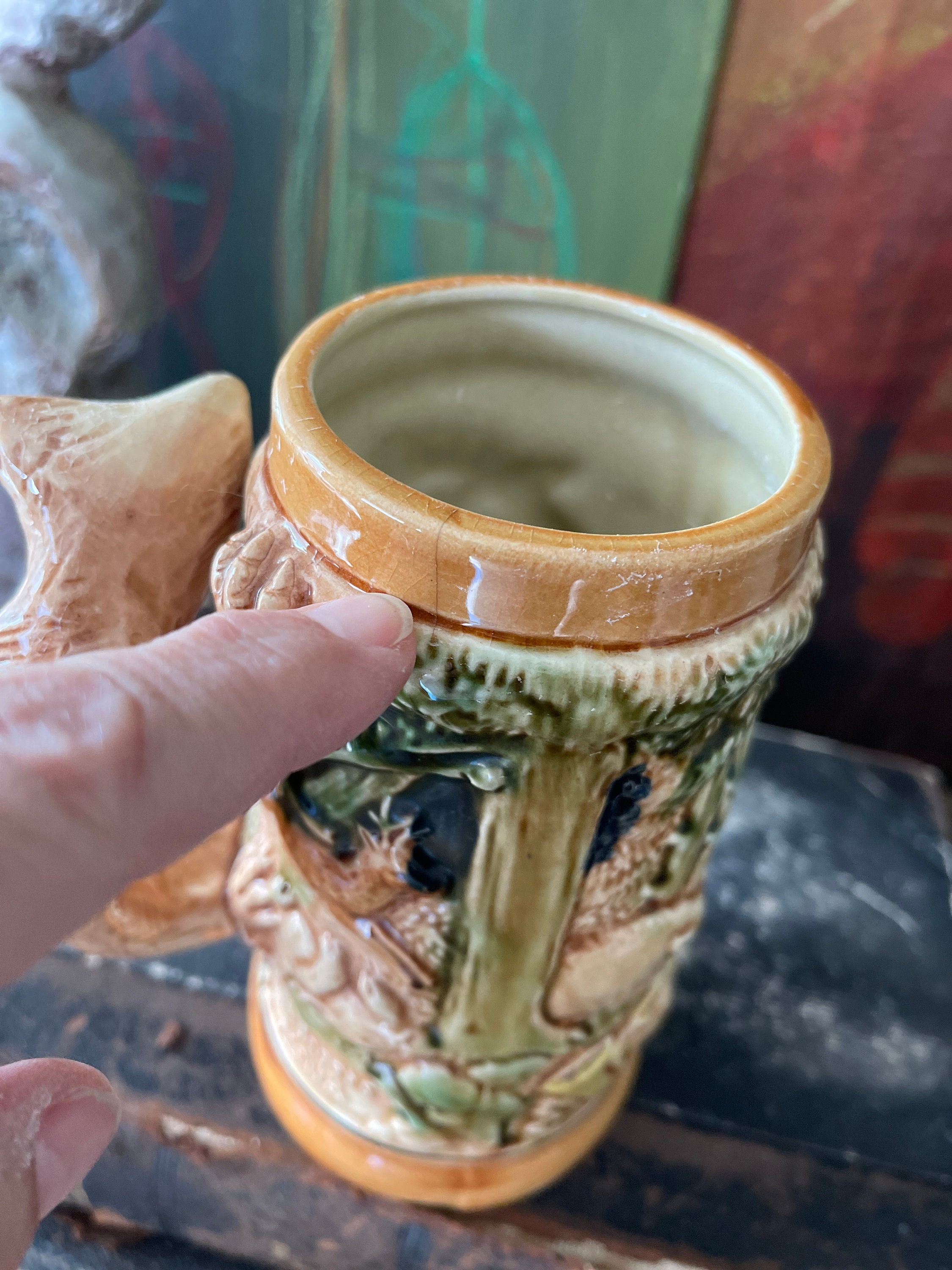 CLEARANCE -Vintage Japanese Fox Beer Stein