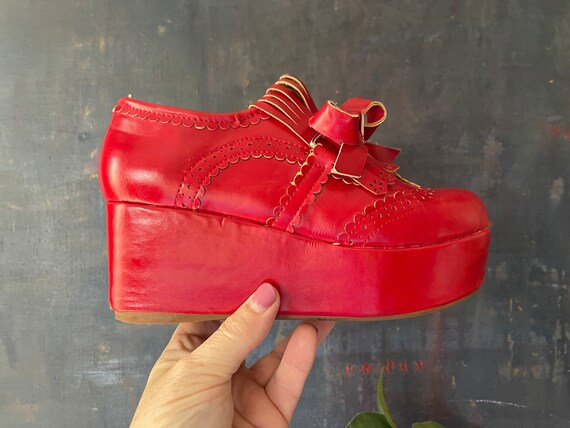 Red Platform Shoes by Japanese Designer Liz Lisa - Gem