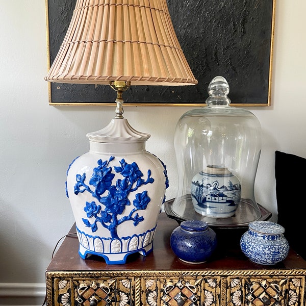 Blue and White Pagoda Lamp - Etsy