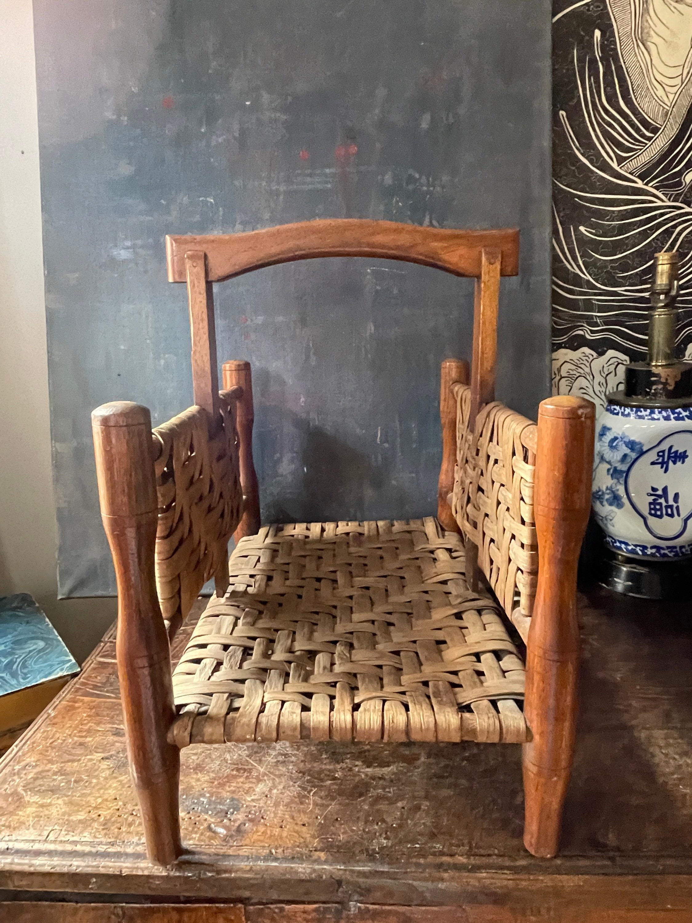 Antique Splint Wood Woven Magazine Rack Cottage Decor - Etsy