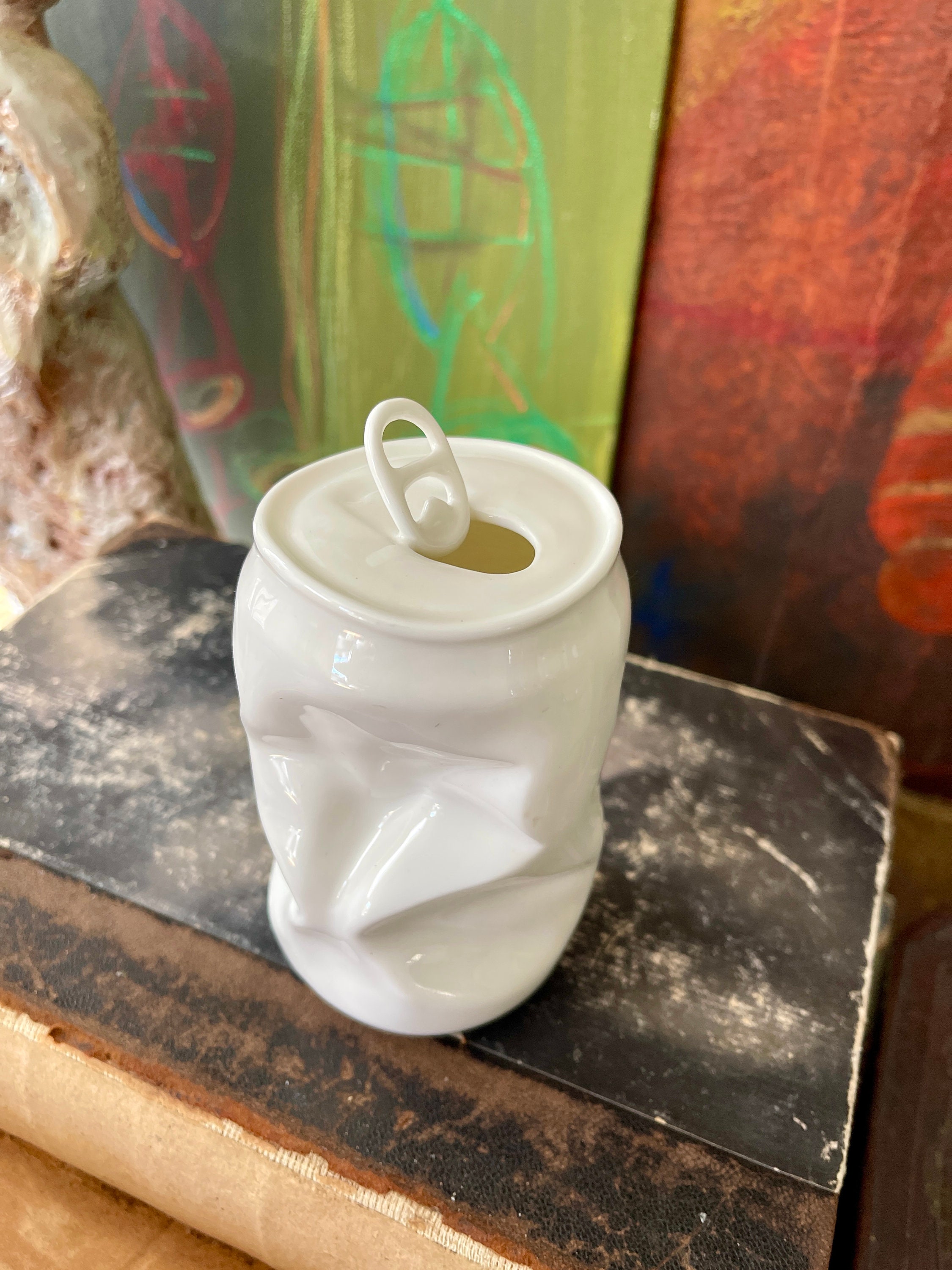 Ceramic Crushed Soda Can Pop Art