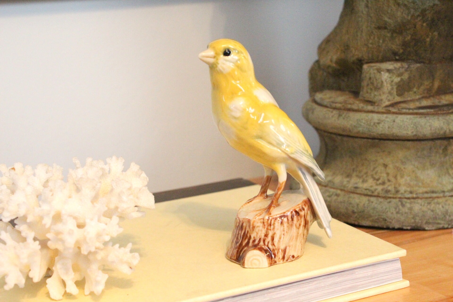Vintage Goebel Porcelain Yellow Canary Bird 1960s Aviary Figurine ...