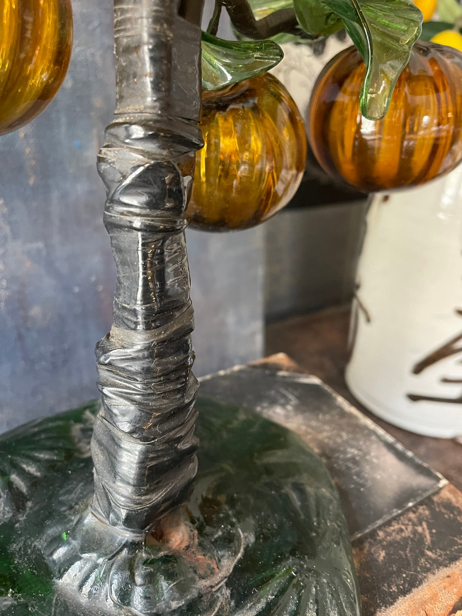 Vintage Large Glass Citrus Tree Chinoiserie Chic - Etsy