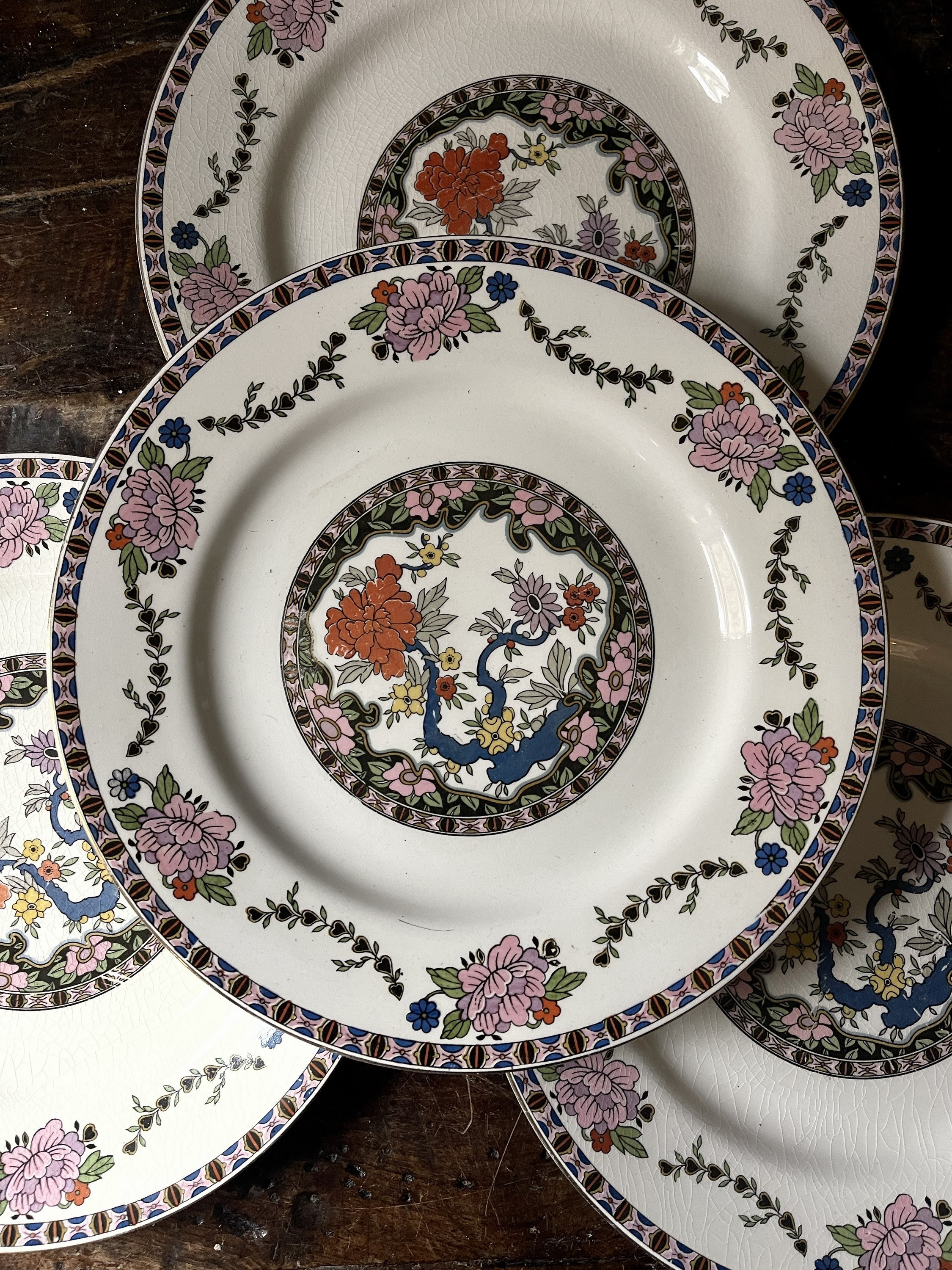 Set of Four (4) Vintage Indian Tree Pattern by J & G Meakin Hanley ...