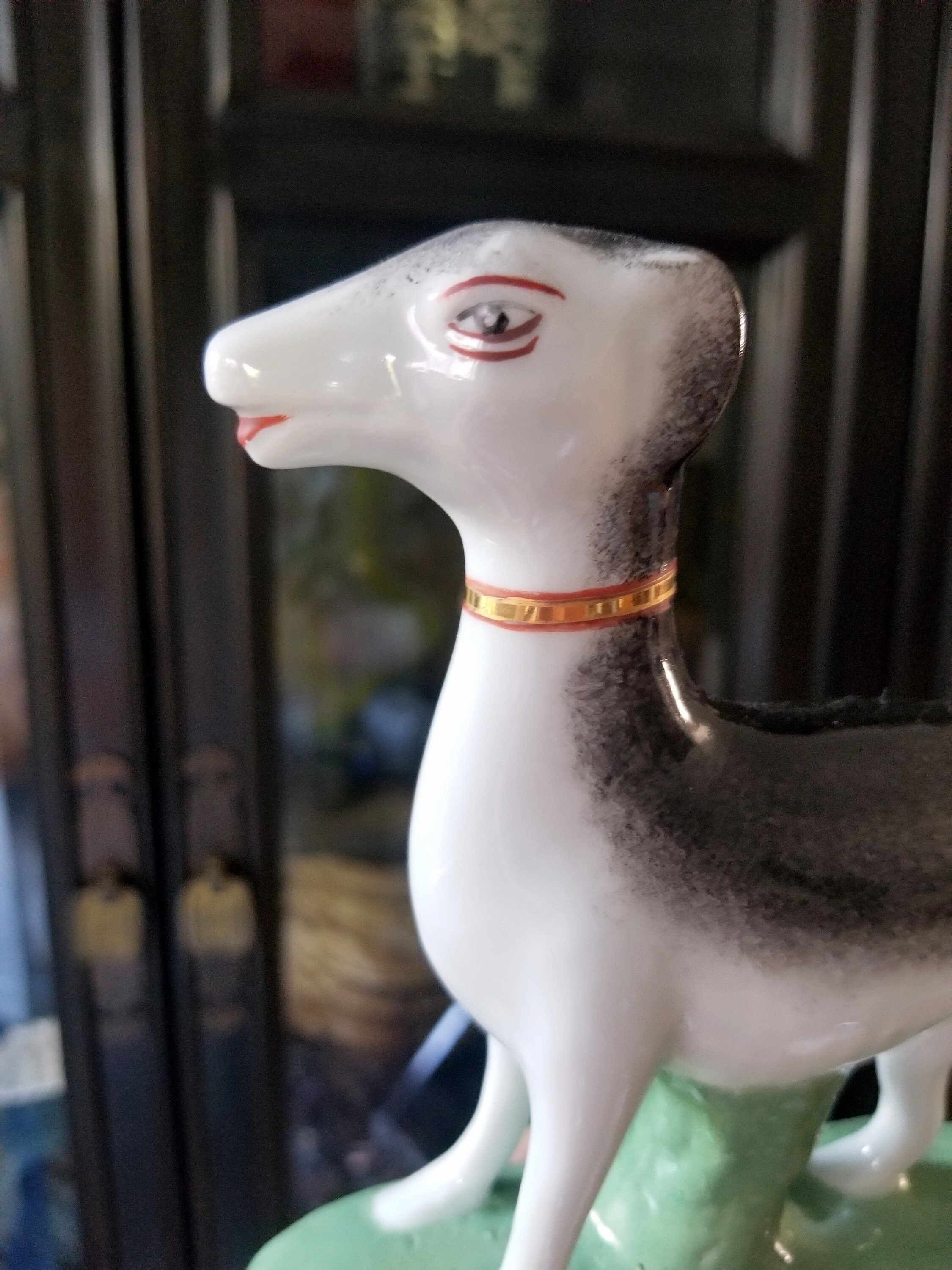 Late 20th Century Porcelain Whippet Dog Figurine in the style of ...