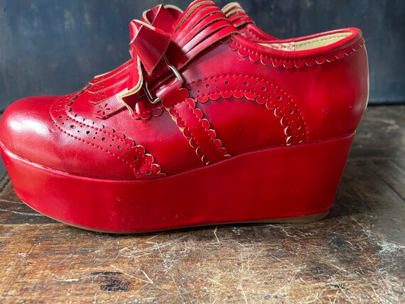 Red Platform Shoes by Japanese Designer Liz Lisa - Gem