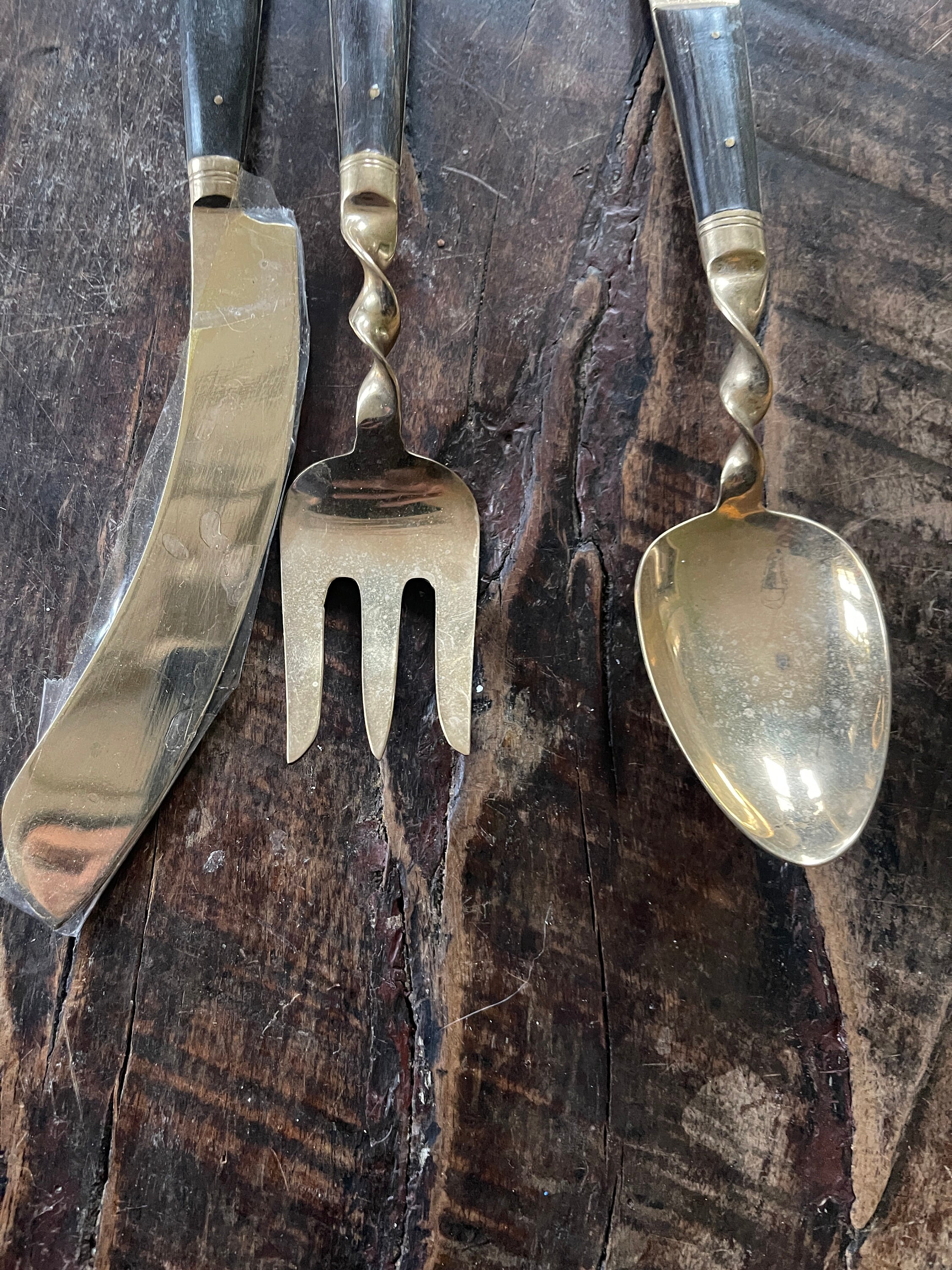 Vintage Siam 3 Piece Serving Flatware Buddha