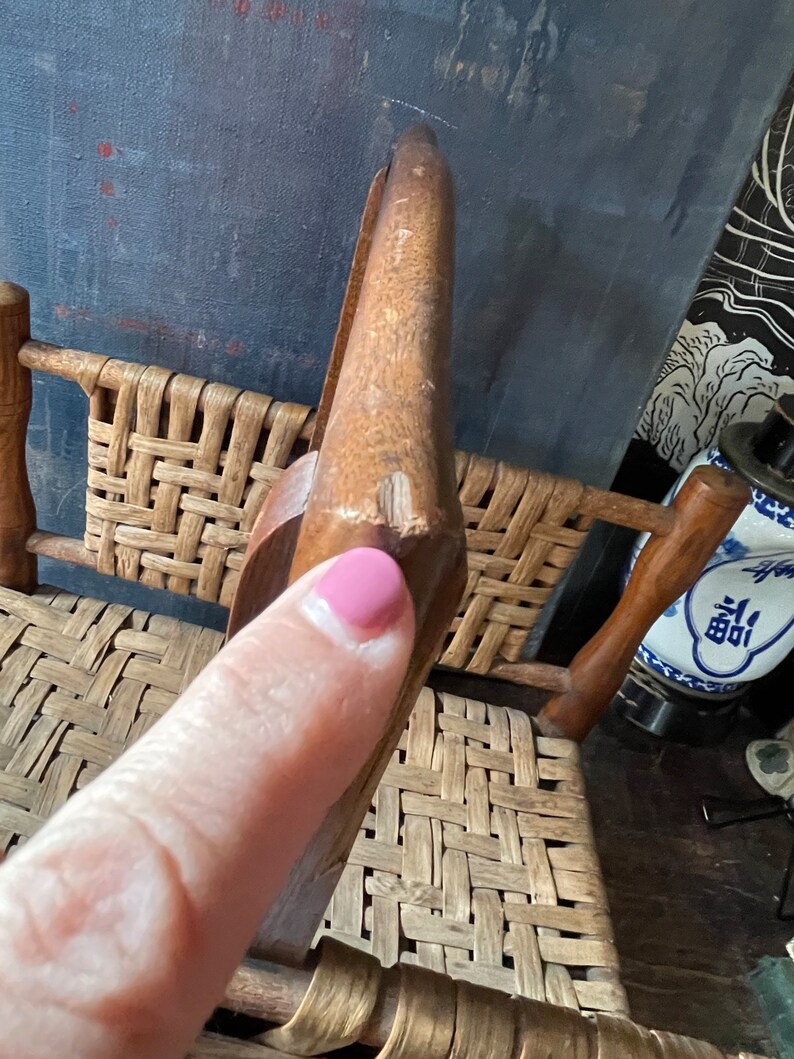 Antique Splint Wood Woven Magazine Rack Cottage Decor - Etsy