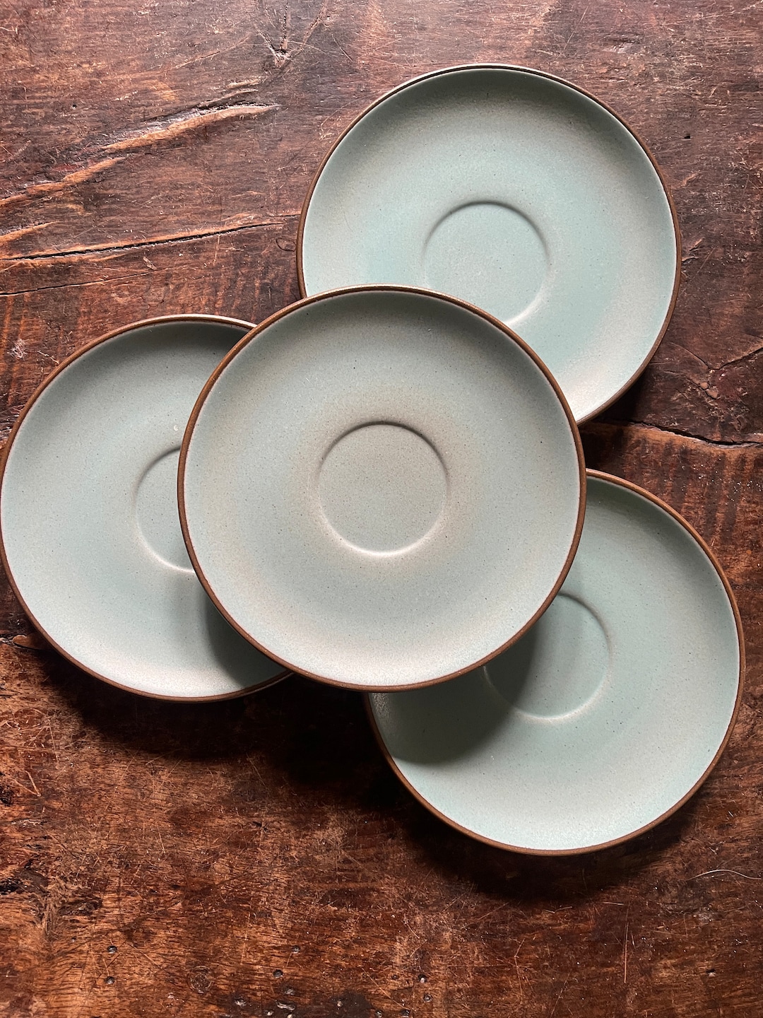 Set of Four (4) Heath Ceramics Robin Egg Blue Pottery Saucer Plates - Etsy
