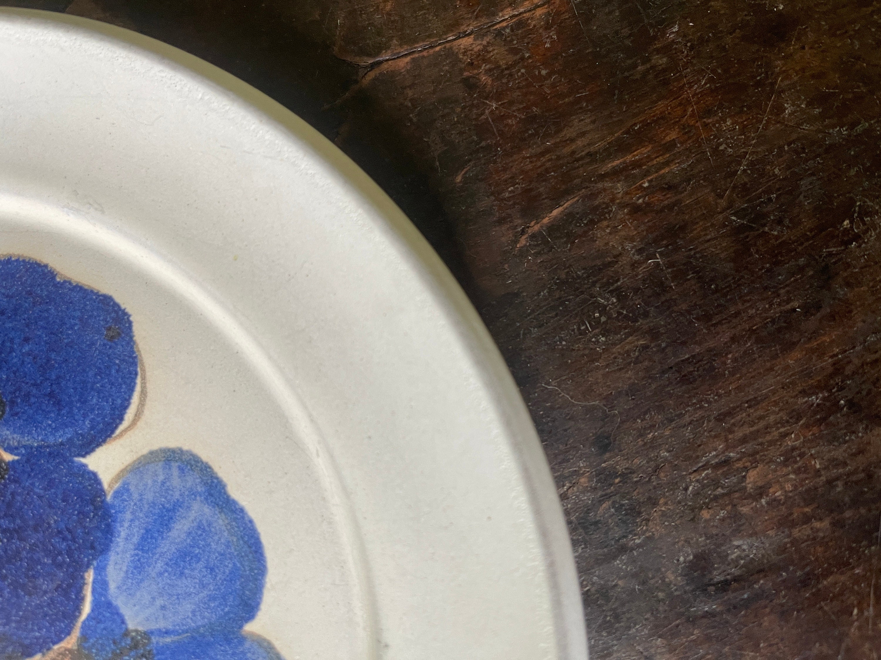 Set of Five (5) Vintage Denby Stoneware 8” Potpourri Blue Floral Hue ...