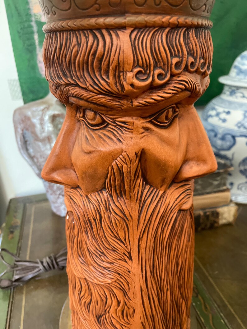 Vintage 1960s Bearded Face Lamp - Etsy