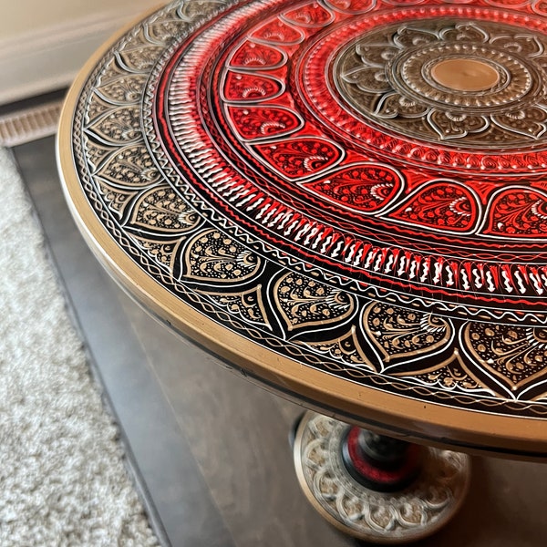 Painted Round Table - Etsy