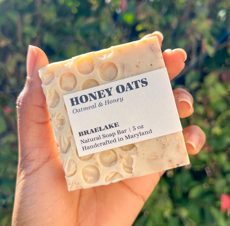 Soothe | Honey + Oatmeal Bar Soap for Sensitive Skin, Moisturizing ...