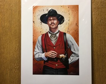 Doc Holiday Painting | Etsy