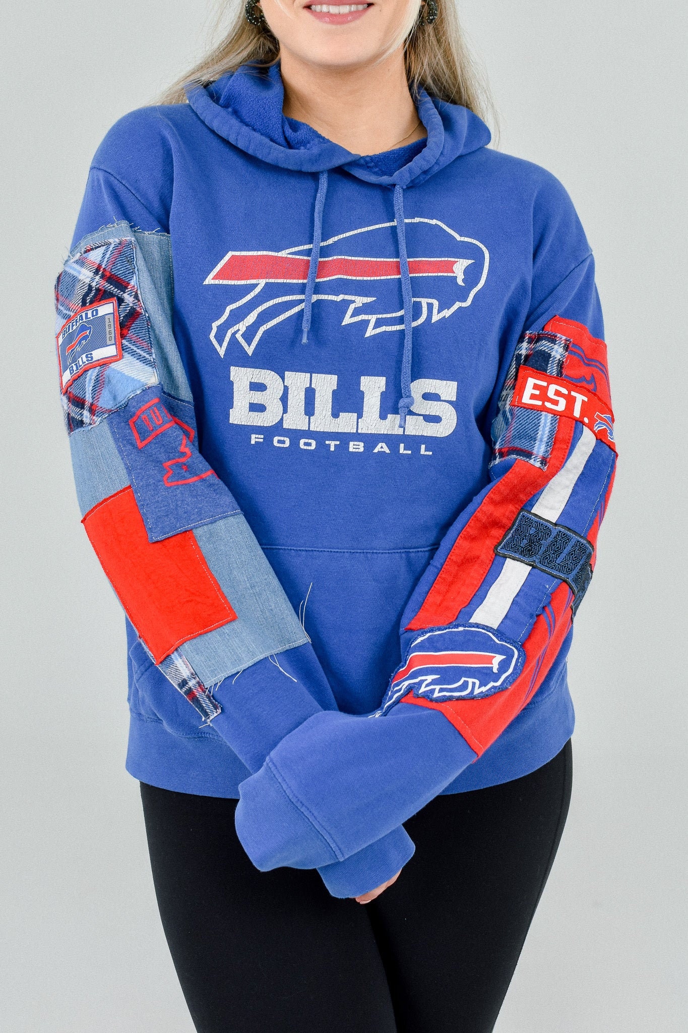 Upcycled Bills Patchwork Sweatshirt Crewneck Custom Clothing - Etsy