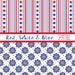Red White & Blue Digital Paper Patriotic Paper Independence | Etsy