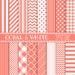 Coral Ecru Teal Digital Paper Pack, Scrapbook Papers, Commercial Use ...
