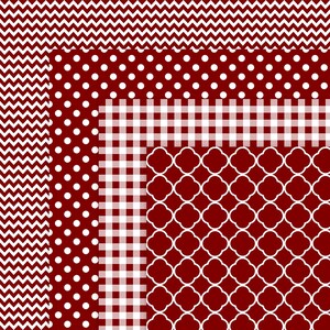 Digital Maroon and White Paper, Printable Paper, Maroon Patterns ...
