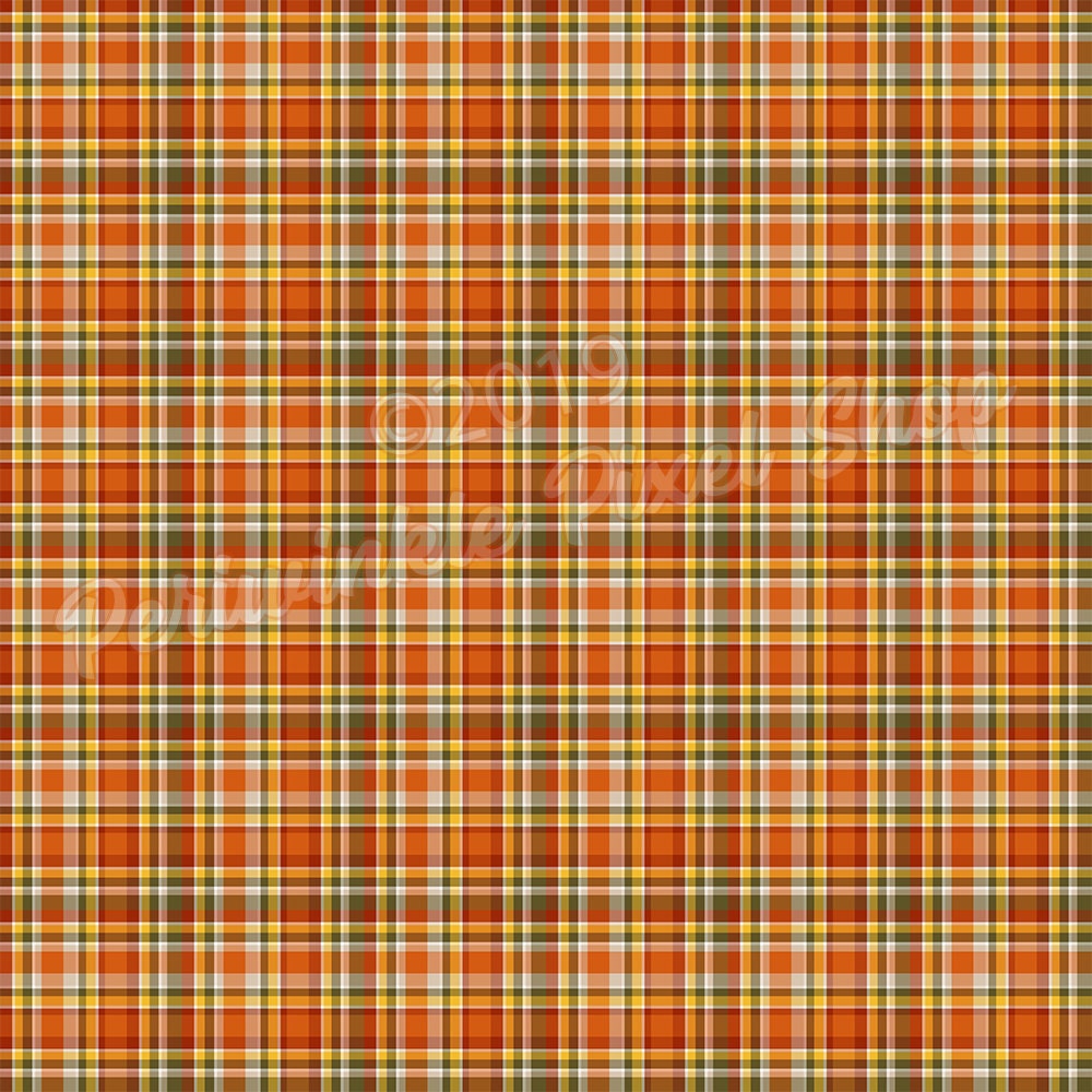 Autumn Plaids Digital Paper, Fall Digital Papers, Autumn Backgrounds ...