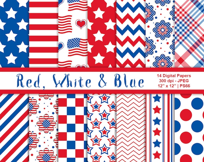 Country Farmhouse 3 Seamless Digital Paper Pack, Blue China Digital ...