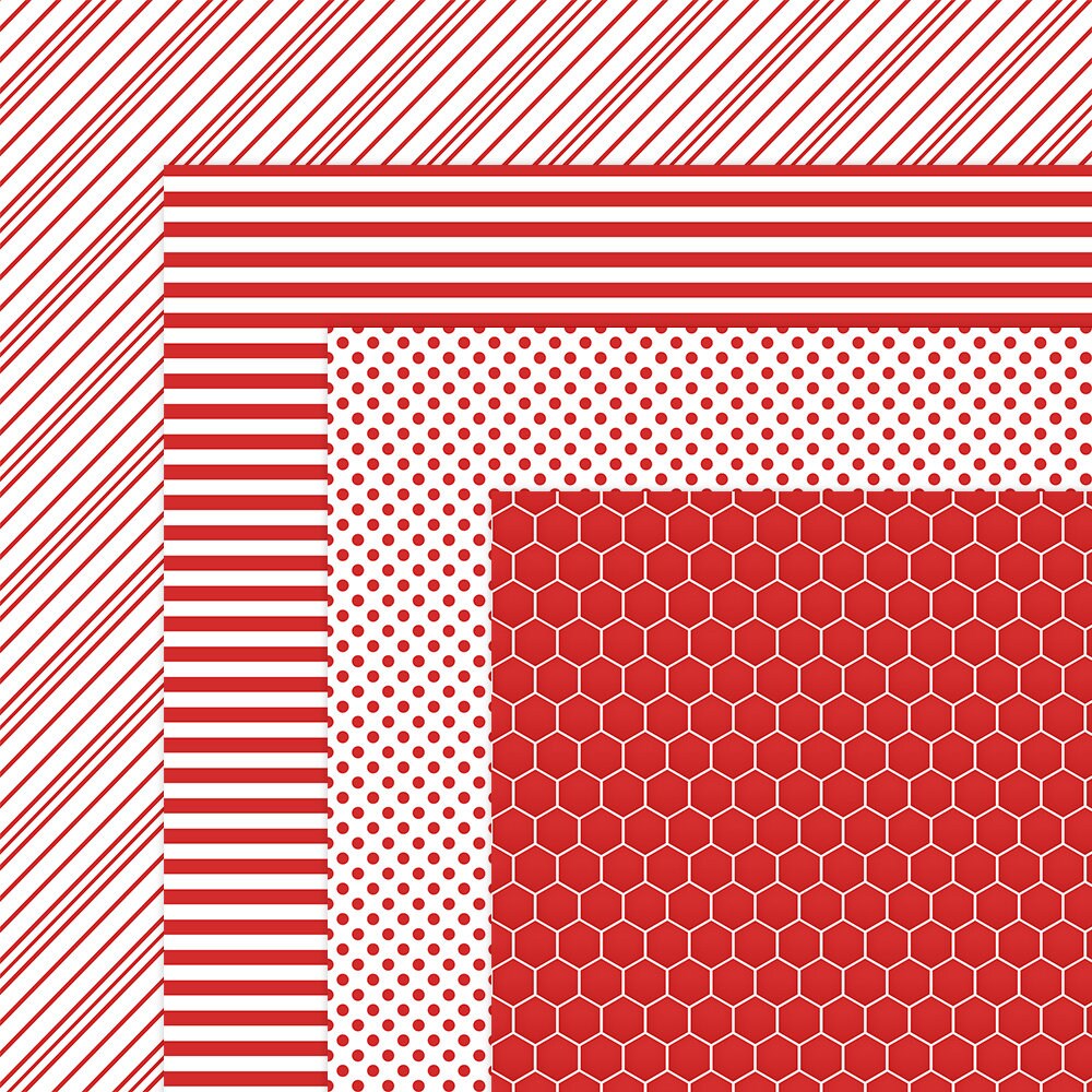 Red & White Paper, Digital Scrapbook Papers, Red Backgrounds, Patterned ...
