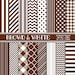 Brown & White Digital Papers, Brown Patterned Background Paper ...