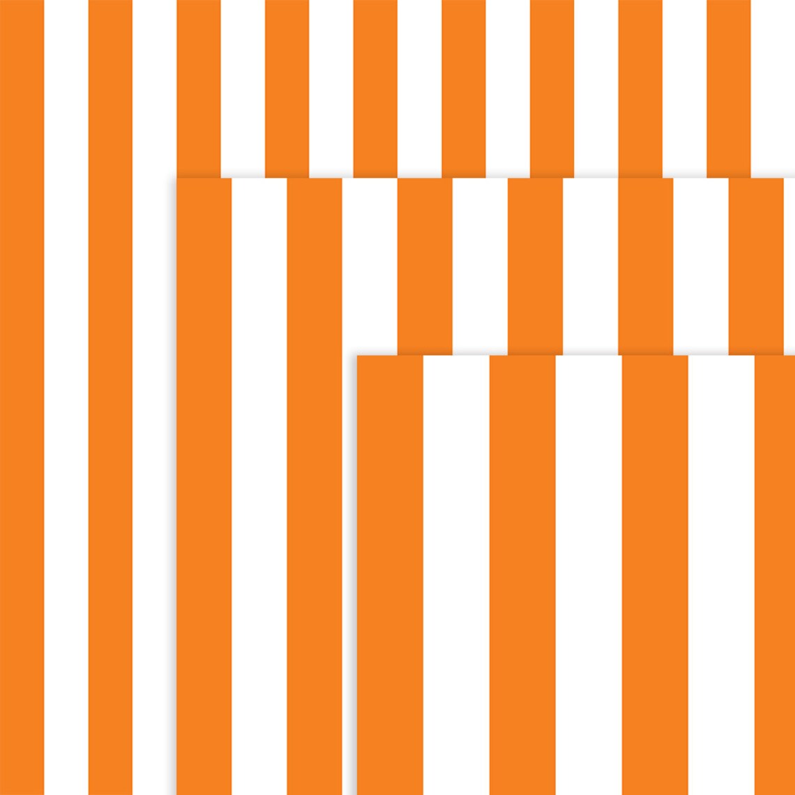 Orange & White Striped Digital Papers Striped Paper Digital | Etsy