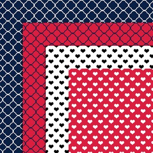 Patriotic 4th of July Digital Paper, Independence Day Digital Paper ...