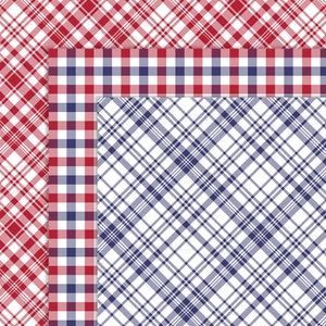 Patriotic Plaids Digital Backgrounds, 4th of July Patterned Paper ...