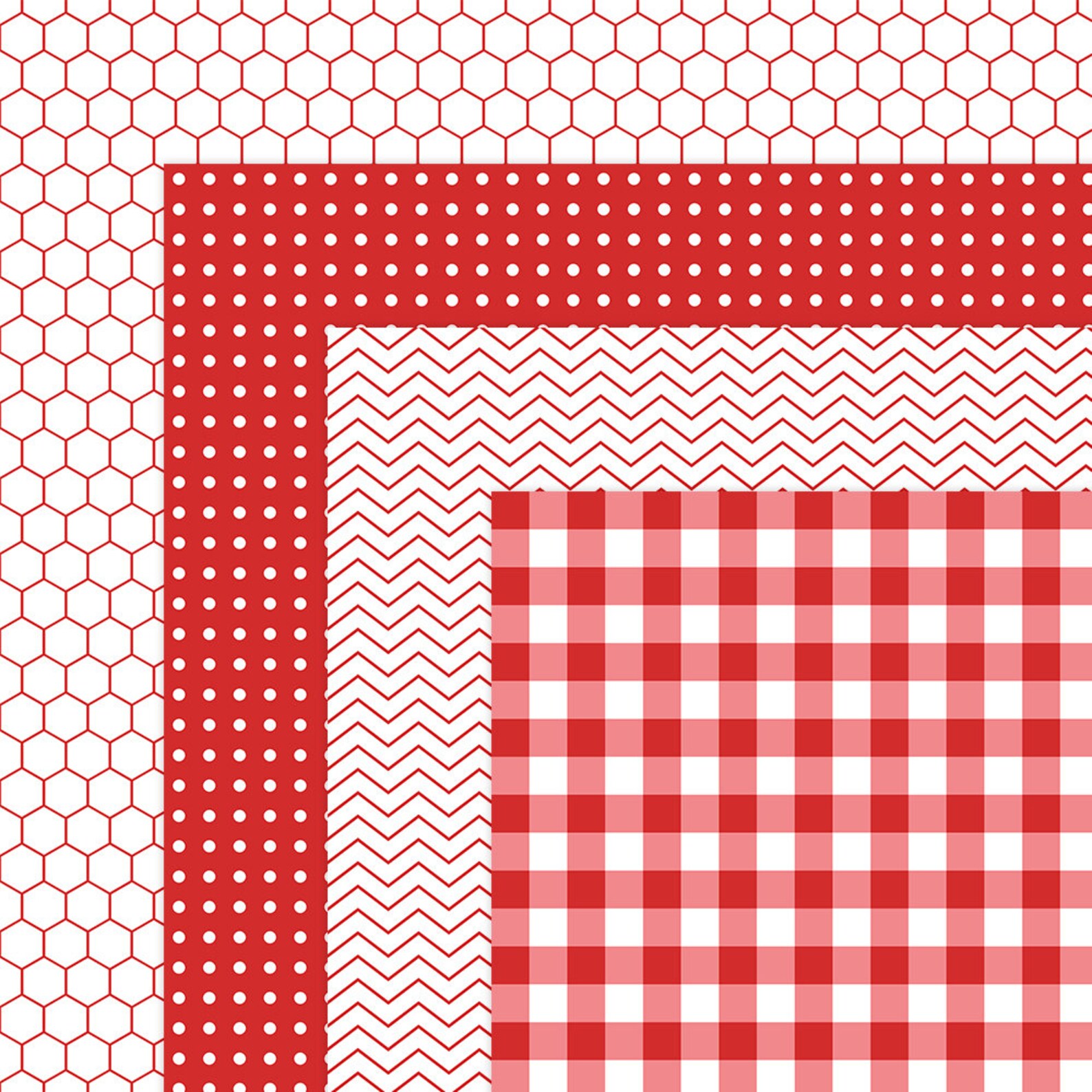 Red & White Paper Digital Scrapbook Papers Red Backgrounds - Etsy