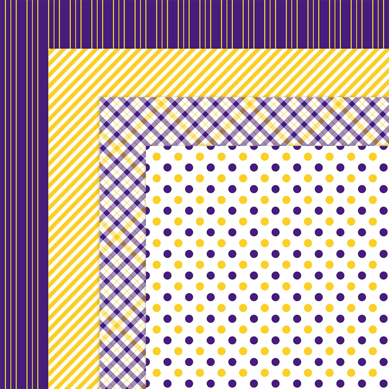 Purple & Gold Digital Papers, School Colors, Printable Digital ...