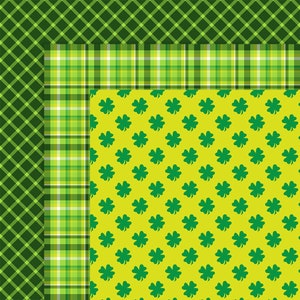 St. Patrick's Day Digital Papers, Shamrock Patterns, Irish Paper, Green ...
