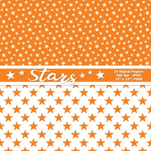 Digital Stars Patterned Paper, Digital Stars Backgrounds, Printable ...