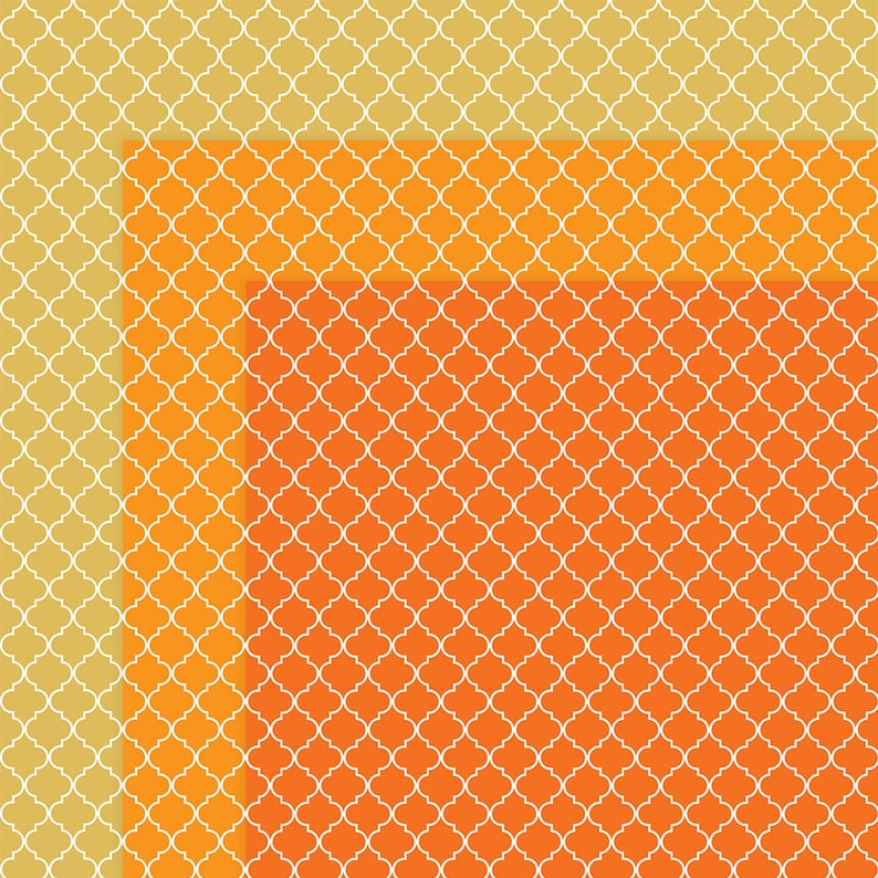 Moroccan Trellis Digital Paper Quatrefoil Papers Moroccan | Etsy